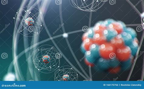 3d Illustration Atomic Structure Atom Is The Smallest Level Of Matter That Forms Chemical