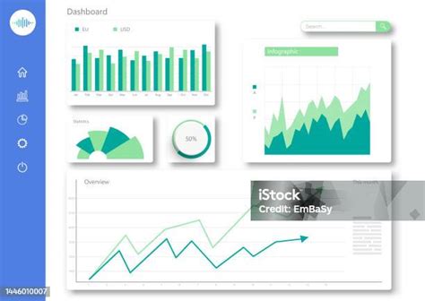 Interface Du Tableau De Bord Cartes De Diagrammes Statistiques Du