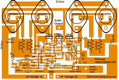 2n3055 Amplifier Circuit Diagram Electronics Help Care
