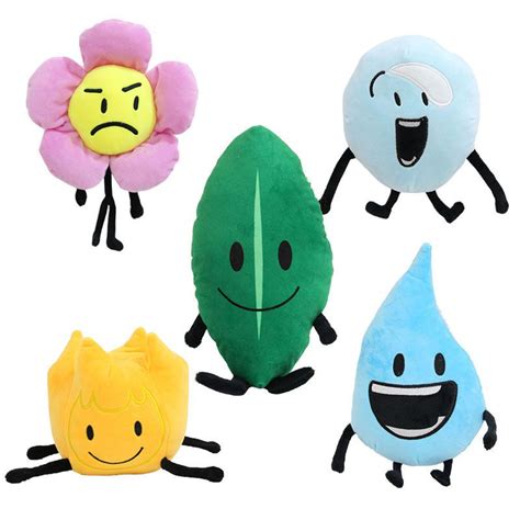 2022【battle For Dream Island】plush Toy Leafy Firey Flower Block