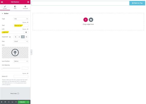 How To Make An Elementor Back To Top Button In Easy Steps Video W Instructions Website