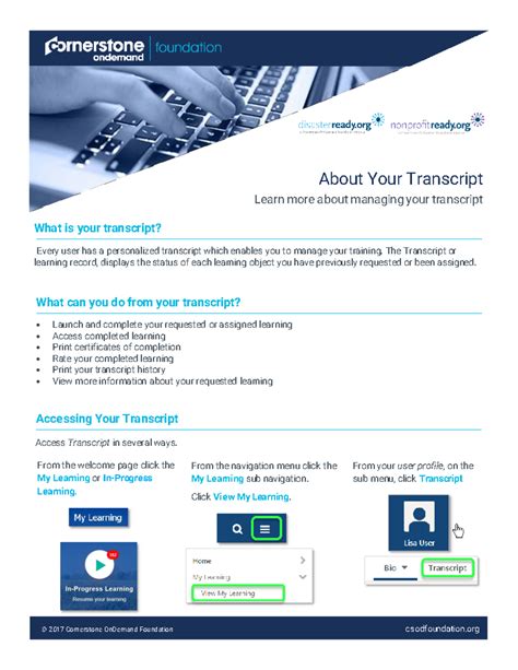 Managing Your Transcript A Guide To Your Learning Record Studocu