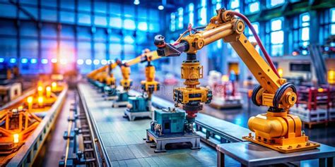 Automated Manufacturing With Industrial Robot Arms Enhancing Precision And Efficiency In Digital