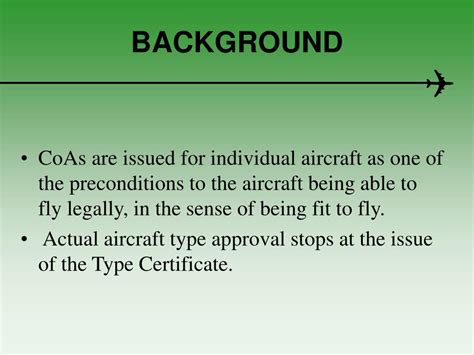 Ppt Standard Certificate Of Airworthiness Powerpoint Presentation
