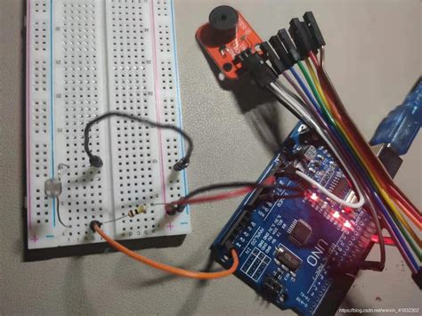 Arduino笔记实验初级阶段—光控声实验无源蜂鸣器光敏电阻蜂鸣器报警arduino Csdn博客