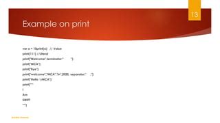 Variables And Data Types IN SWIFT PDF