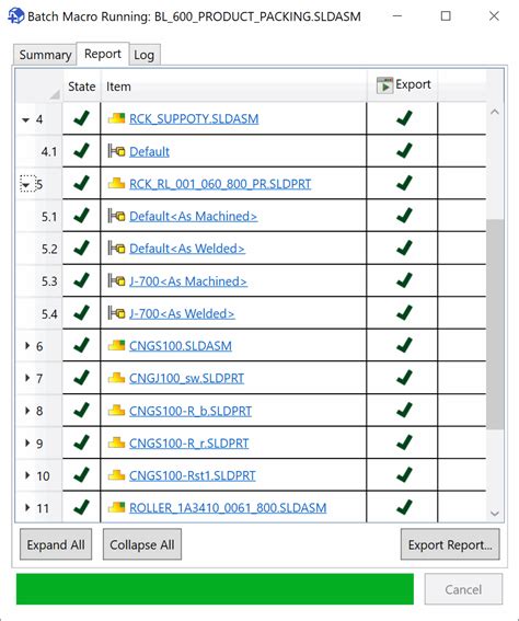 running batch operation for assembly