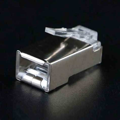 Разъем Cat6 Rj45 Модульный разъем Ethernet кабеля 8p8c с головкой Позолоченный обжимной сетевой