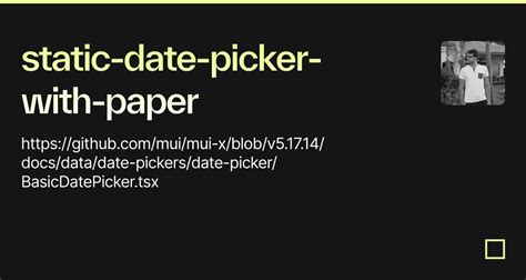 static date picker with paper codesandbox