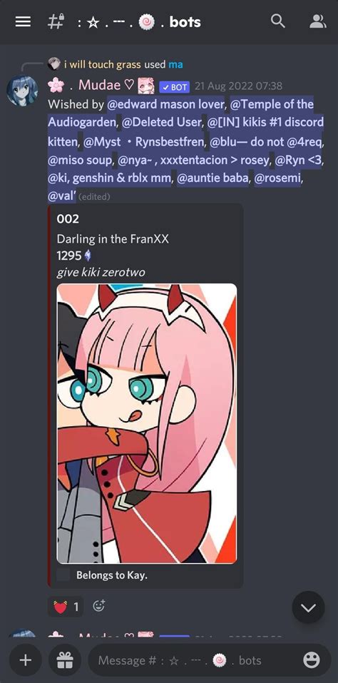 Mudae Bot Is Offline In Our Server And We Cant Roll How To Fix R Mudae