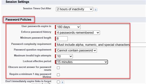 How To View And Edit Password Policies Of Profiles In Salesforce