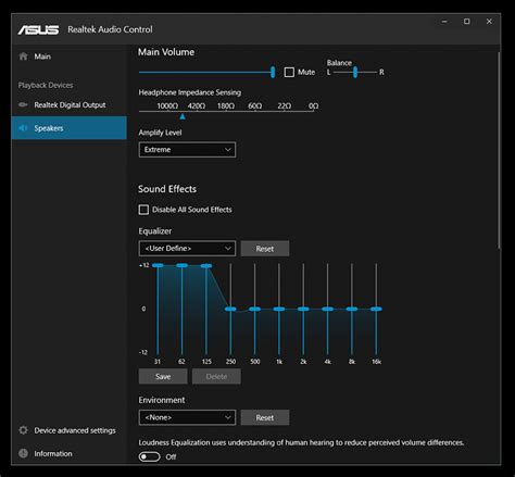 Equalizer Not Working In Asus Realtek Audio Console Page Windows Forums