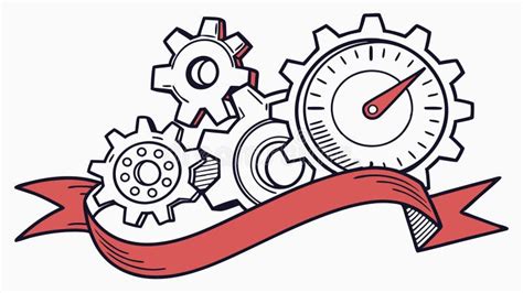 Gears Clock And Banner Time Management And Industrial Process Vector Design Generative Ai