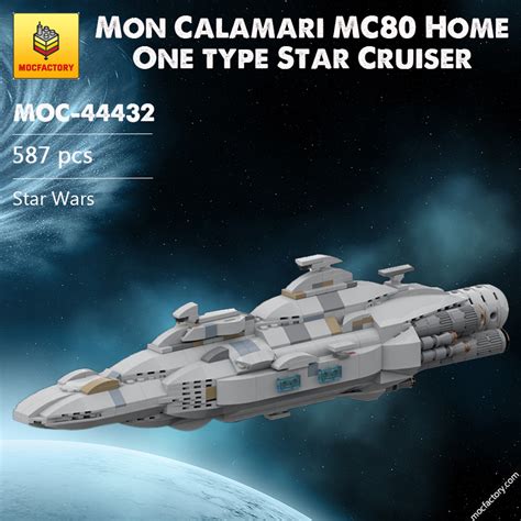Moc 44432 Mon Calamari Mc80 Home One Type Star Cruiser Star Wars By