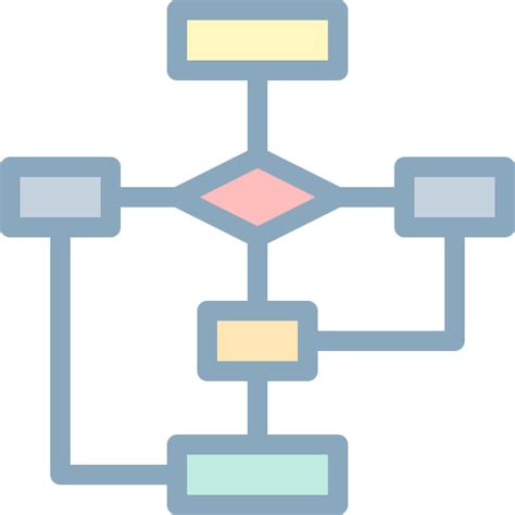 Flow Diagram Detailed Color Lineal Color Icon