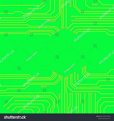 Microcircuit Background Microprocessor Electronic Circuit Vector Stock Vector Royalty Free