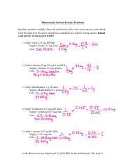 Practice Problems For Dimensional Analysis In The Medical Field