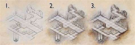 how to draw a dungeon map part 2 colour fantastic maps dungeon