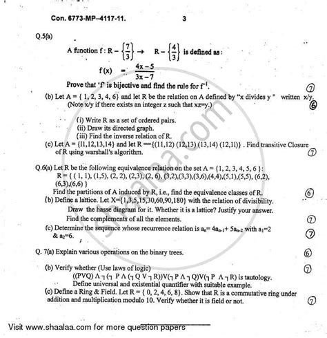 Discrete Structure And Graph Theory 2011 2012 Be Computer Engineering