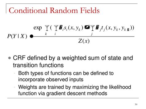 Ppt Conditional Random Fields An Overview Powerpoint Presentation