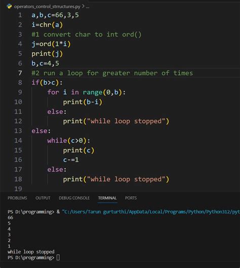 tarun gurturthi on linkedin task 7 operators control structure