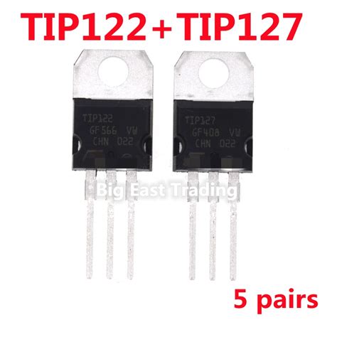 10pcs Tip127 Tip122 Darlington Transistor 100v 5a To 220 Shopee Philippines