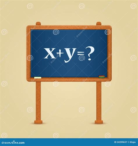 Blackboard With Math Equation And Question Stock Illustration Illustration Of Math Education