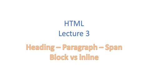 Html Lecture 4 Youtube
