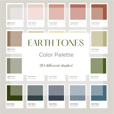 Earth Tones Color Palette With Different Shades