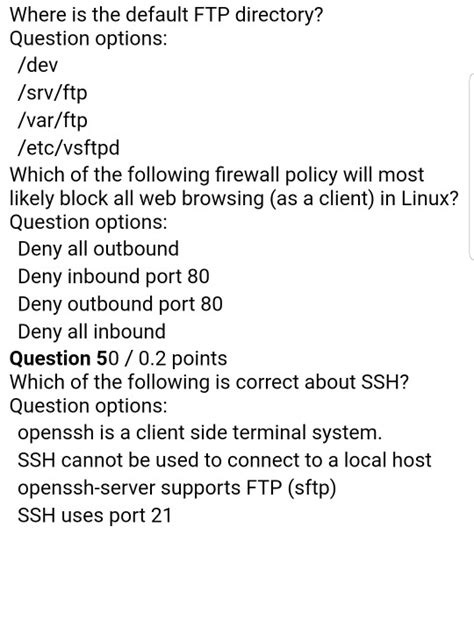 Solved Where Is The Default Ftp Directory Question Options