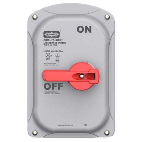 Industrial Grade Motor Disconnect Unfused Switch Non Metallic Sloped Version Replacement