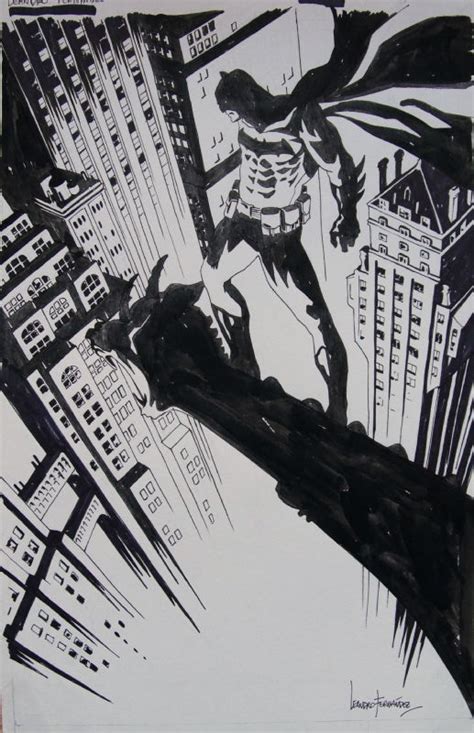 Batman By Leandro Fernandez In W S Ls My Comic Art Collection Comic Art Gallery Room