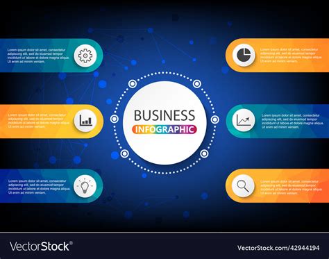 Business Data Visualization Process Chart Vector Image