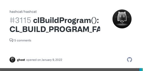 ClBuildProgram CL BUILD PROGRAM FAILURE Issue Hashcat Hashcat GitHub