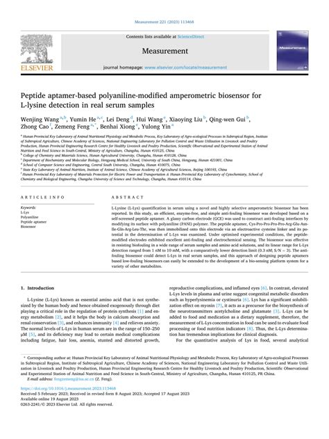 Pdf Peptide Aptamer Based Polyaniline Modified Amperometric Biosensor