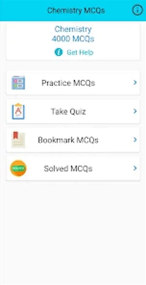 Chemistry Solved Mcqs Test สำหรับ Android ดาวน์โหลด