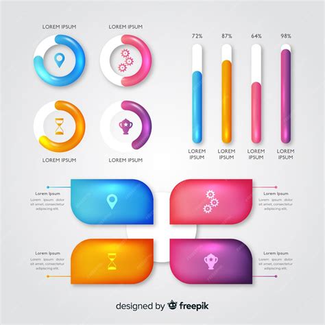 Free Vector Glossy Infographic Evolution Template
