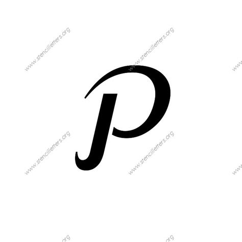Grand Ornamental Cursive Uppercase And Lowercase Letter Stencils A Z 1 4