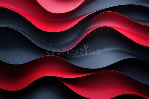 Red And Black Abstract Waves Create Dynamic Patterns In A Textured Design Highlighting Fluidity
