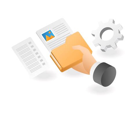 premium vector hand holding data folder