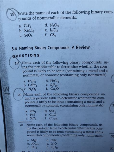 Solved Write The Name Of Each Of The Following Binary Chegg