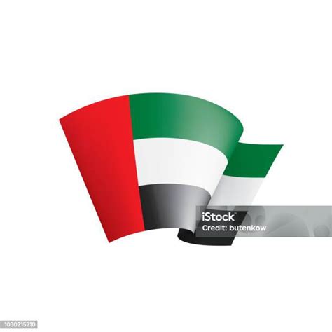 아랍 에미리트 연방 플래그 흰색 배경 벡터 일러스트 레이 션 0명에 대한 스톡 벡터 아트 및 기타 이미지 0명 3차원 형태 국기 Istock