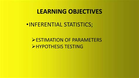 Inferential Stats HYPOTHESIS TESTING Pptx Science