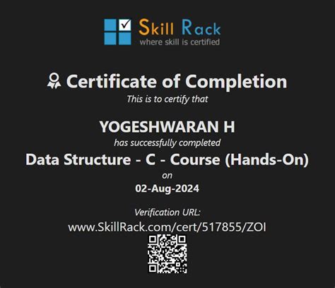 yogeshwaran h on linkedin coursecompletion datastructures
