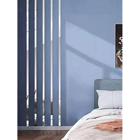 Наклейка на стіну дзеркальна акрил молдинг 2 см 50 см срібло хром набір 10 штук 8776 купити