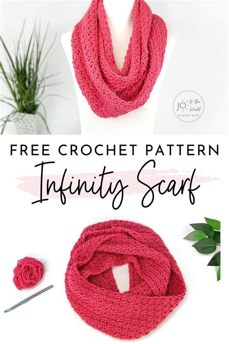 Printable Crochet Infinity Scarf Pattern Coffee Bean Infinity Scarf