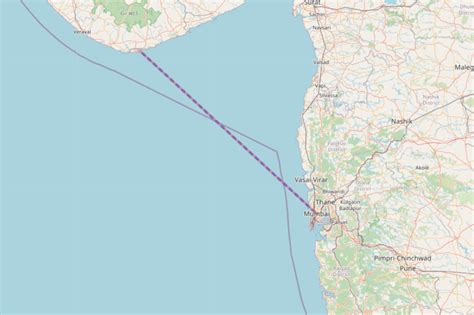 3antpath And Folium Tracing Routes With Animated Antpath Mumbai To Diu In Action