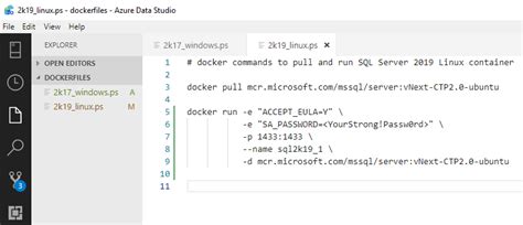 SQL Server 2019 For Linux In Docker On Windows Niels Berglund