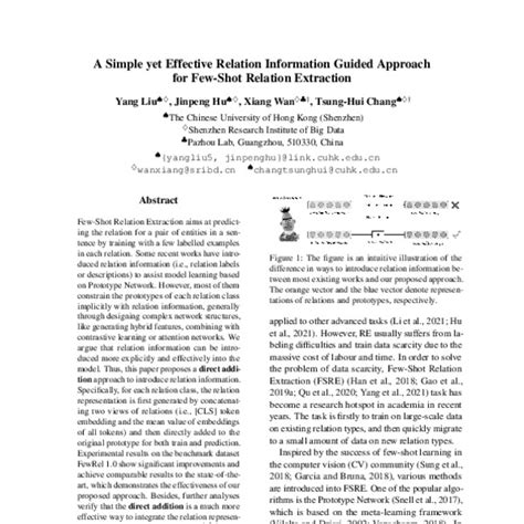 A Simple Yet Effective Relation Information Guided Approach For Few
