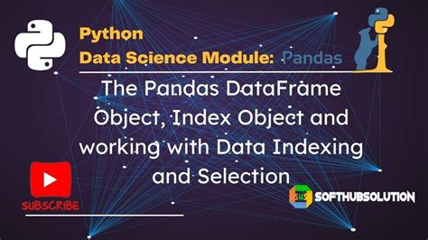 Session 13 Python Data Science Demystifying Pandas Dataframe Index And Selection Youtube